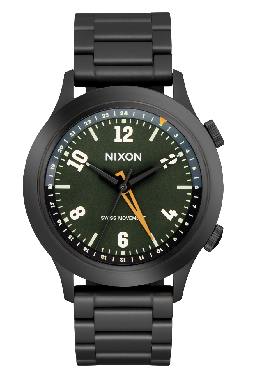 Reloj Drifter 40 | Gunmetal / Verde Kobu | Reloj GMT Suizo de 40mm – Nixon EU
