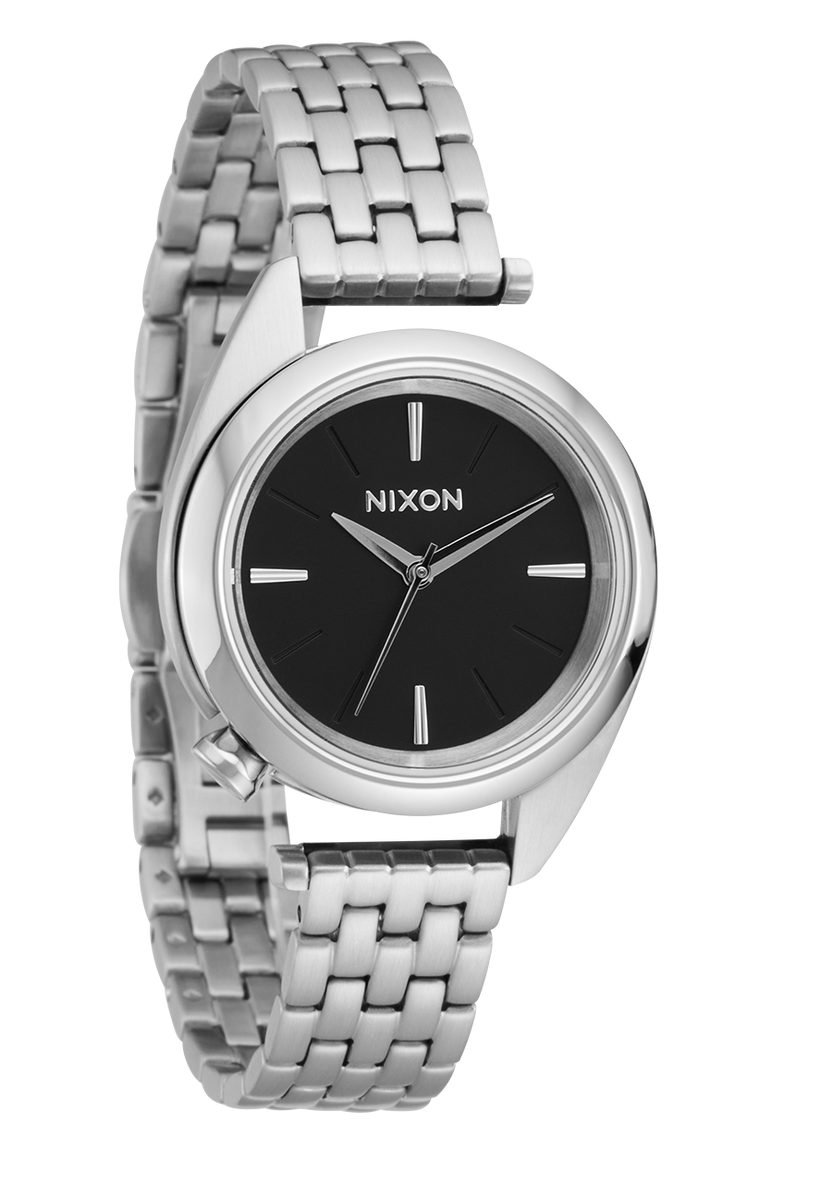 Eddy Watch | Todo Plateado / Negro | Pequeño Reloj de Acero Inoxidable ...